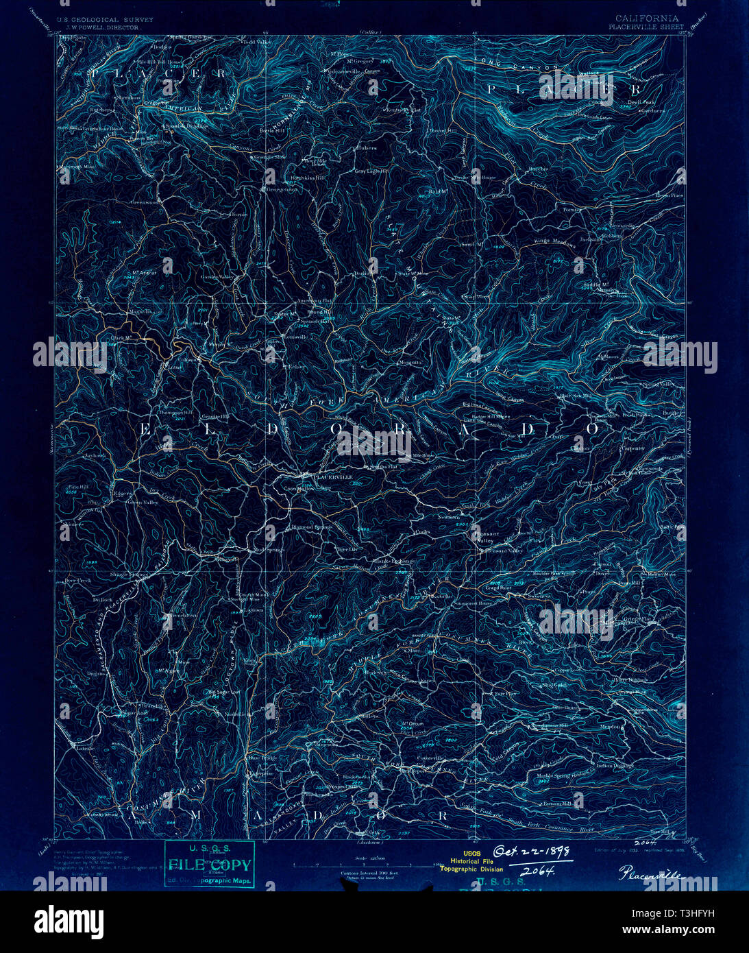 Map of placerville hi-res stock photography and images - Alamy