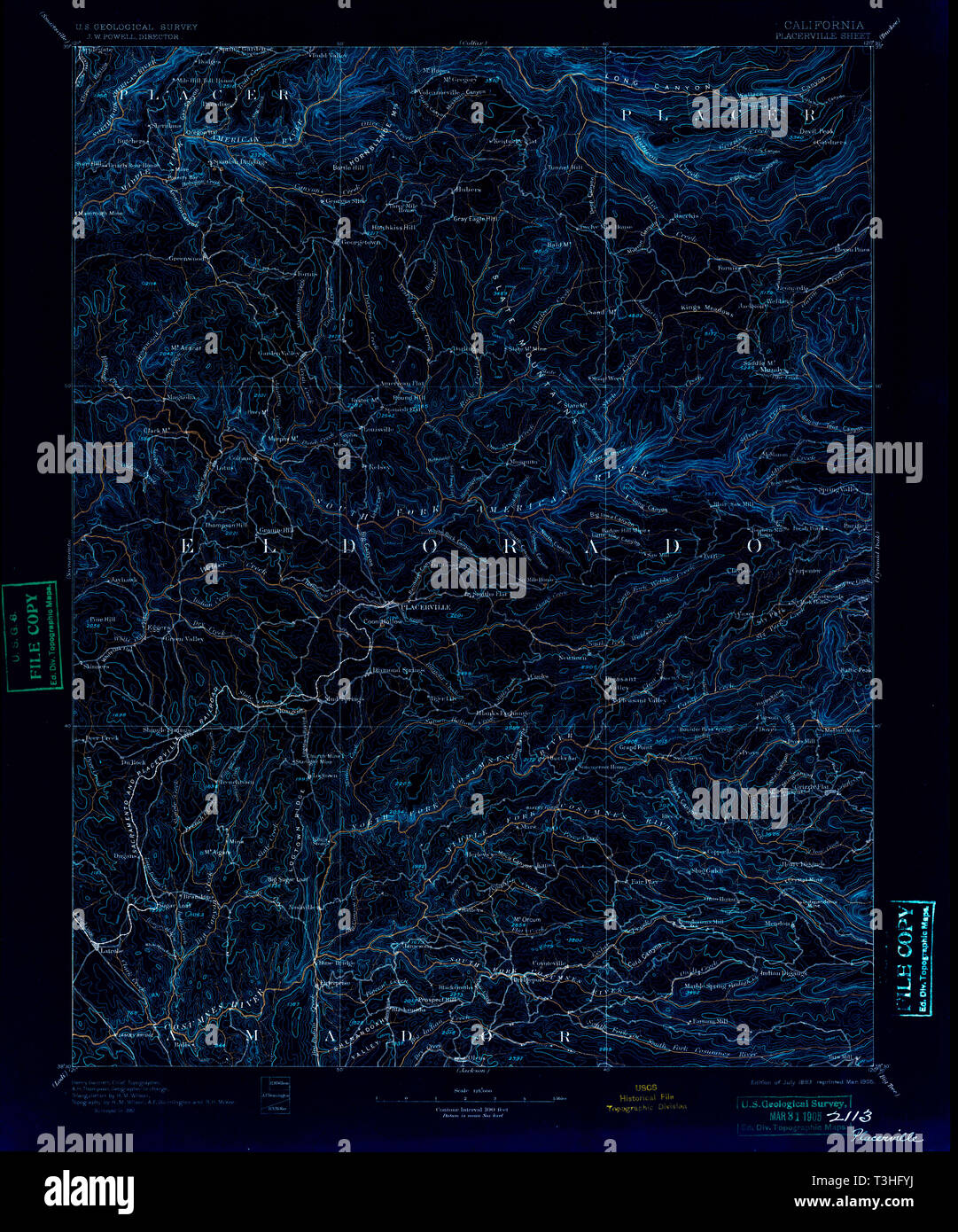 Map of placerville hi-res stock photography and images - Alamy