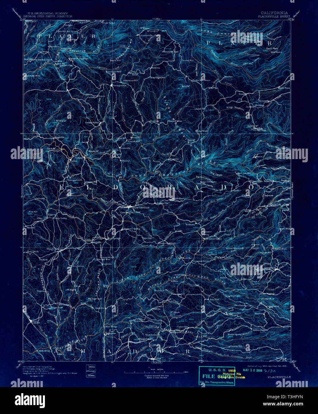 Map of placerville hi-res stock photography and images - Alamy