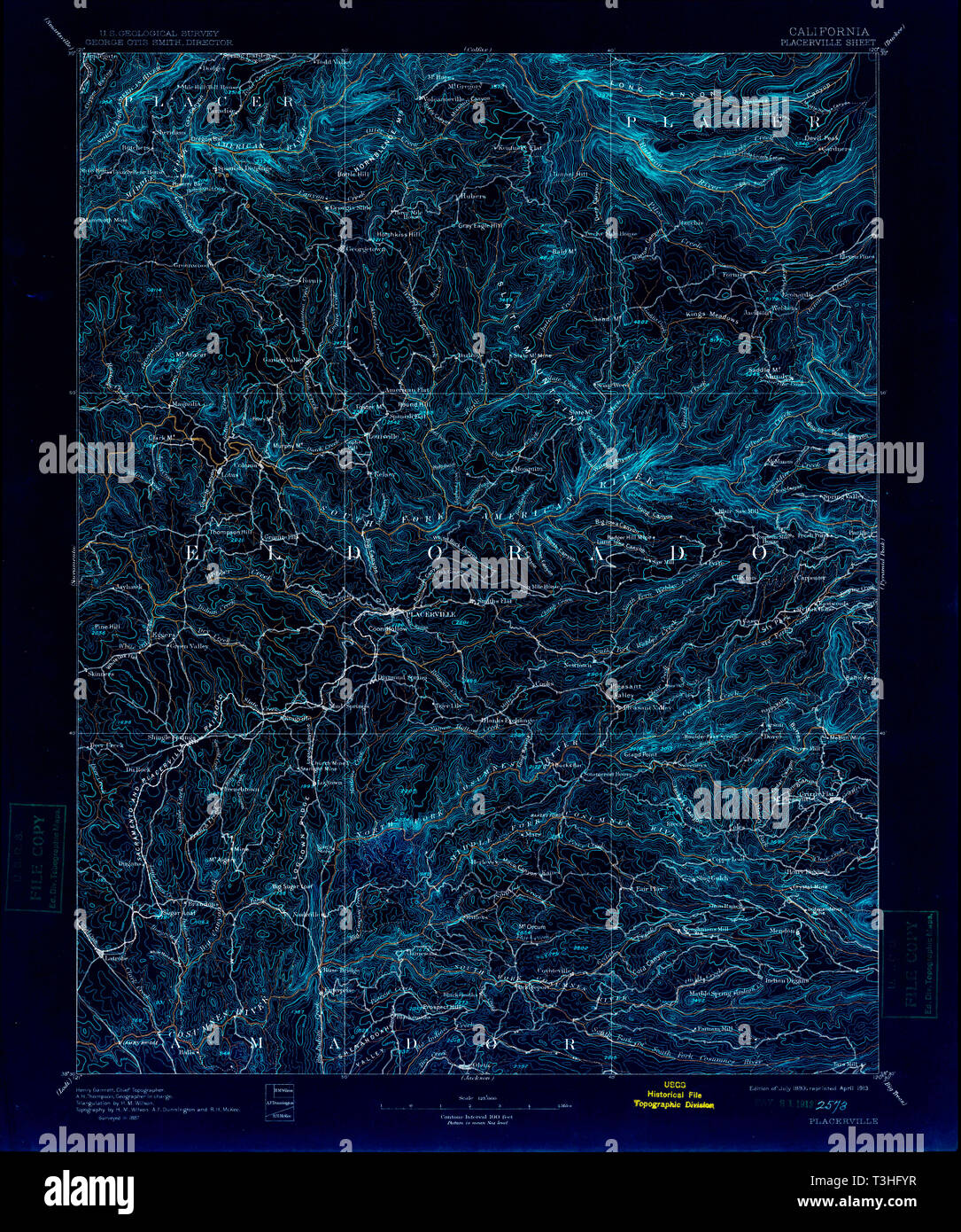 Map of placerville hi-res stock photography and images - Alamy