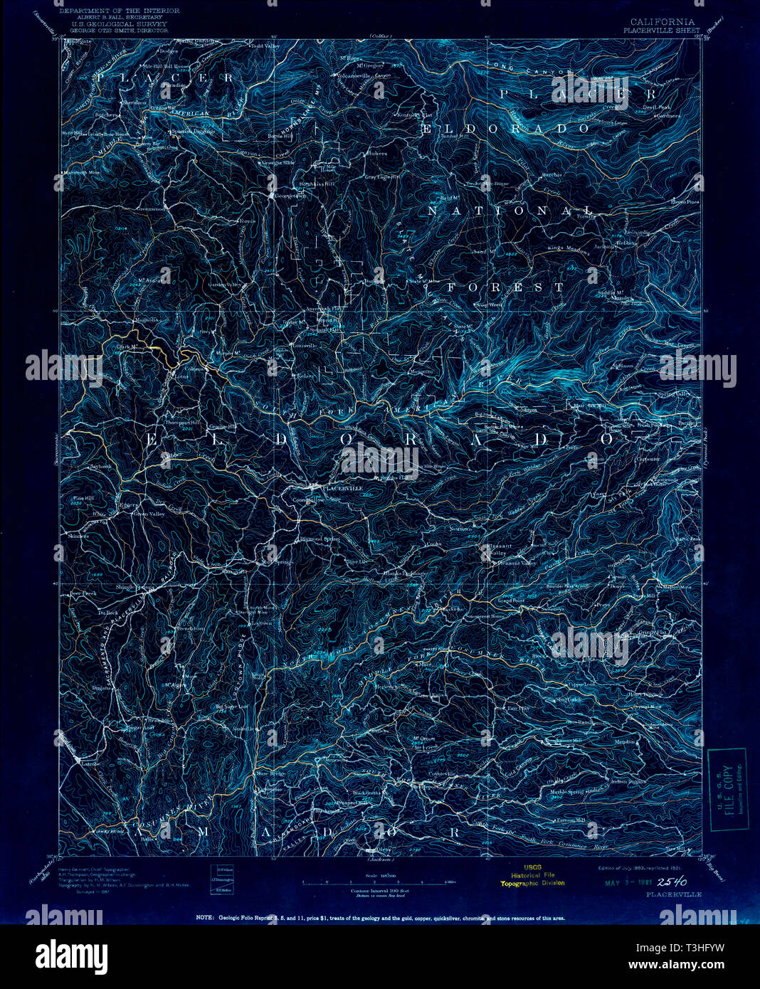 Map of placerville hi-res stock photography and images - Alamy