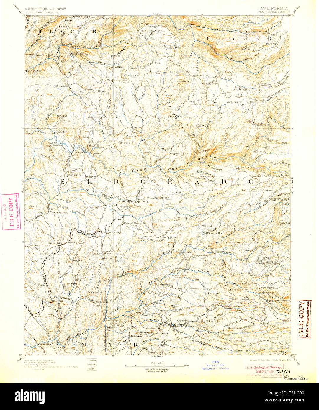 Map of placerville hi-res stock photography and images - Alamy