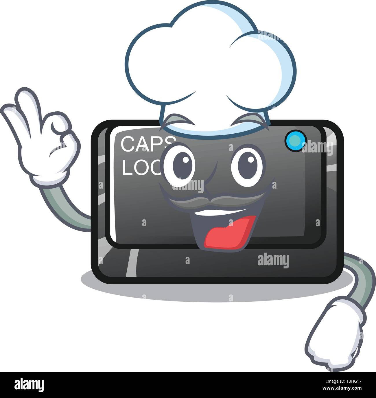 Chef capslock button in the shape character Stock Vector Image & Art ...