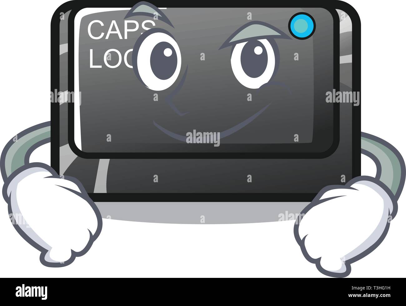 Smirking capslock button in the shape character Stock Vector Image ...