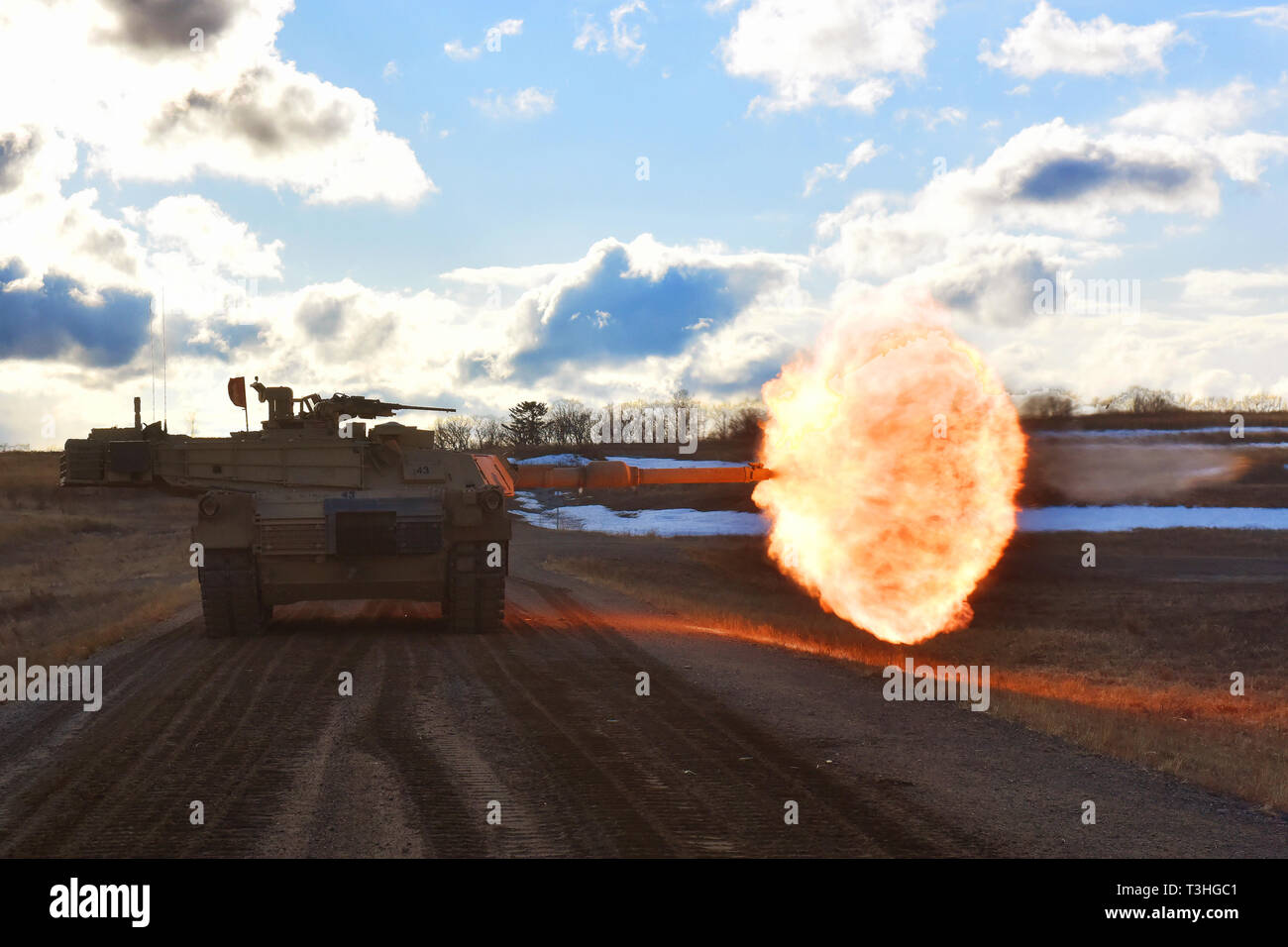 Tank crews from D Troop, 1st Squadron – 94th Cavalry engages targets ...