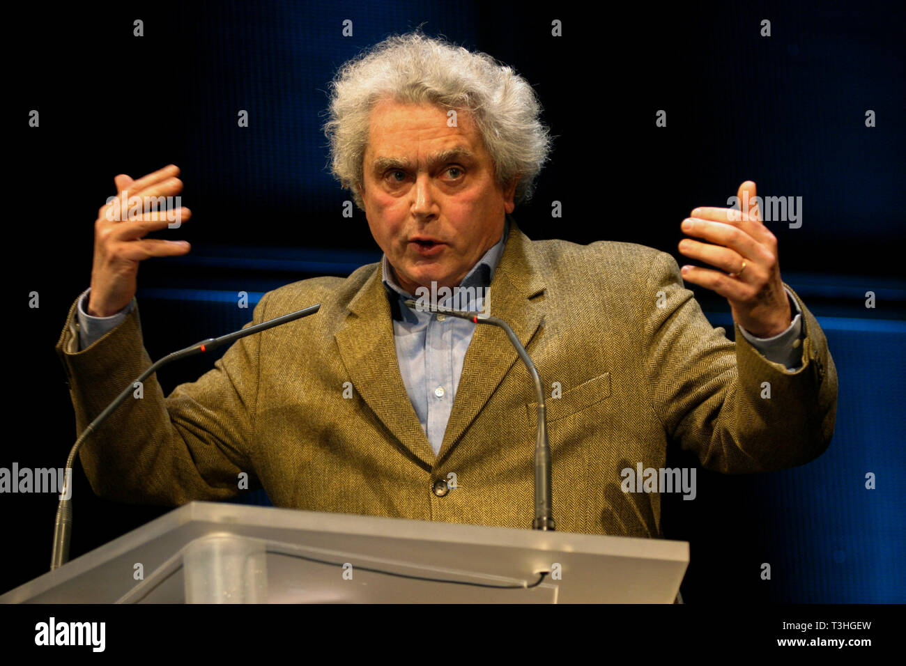 French philosopher Olivier Mongin talks in Rennes, France Stock Photo ...