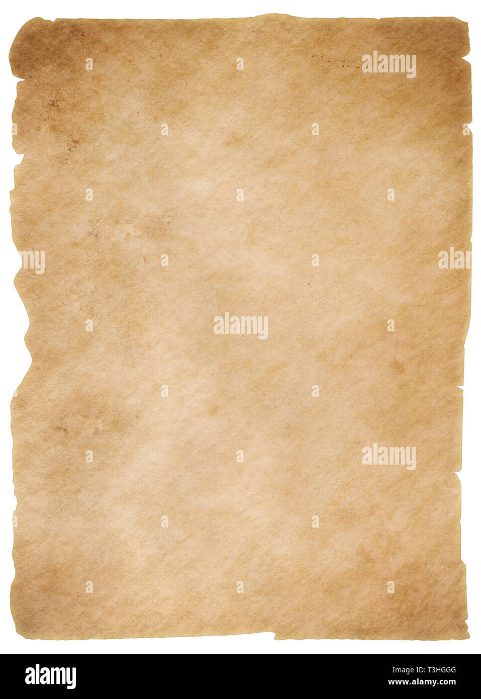 Old worn paper sheet isolated wirh clipping path included Stock Photo ...