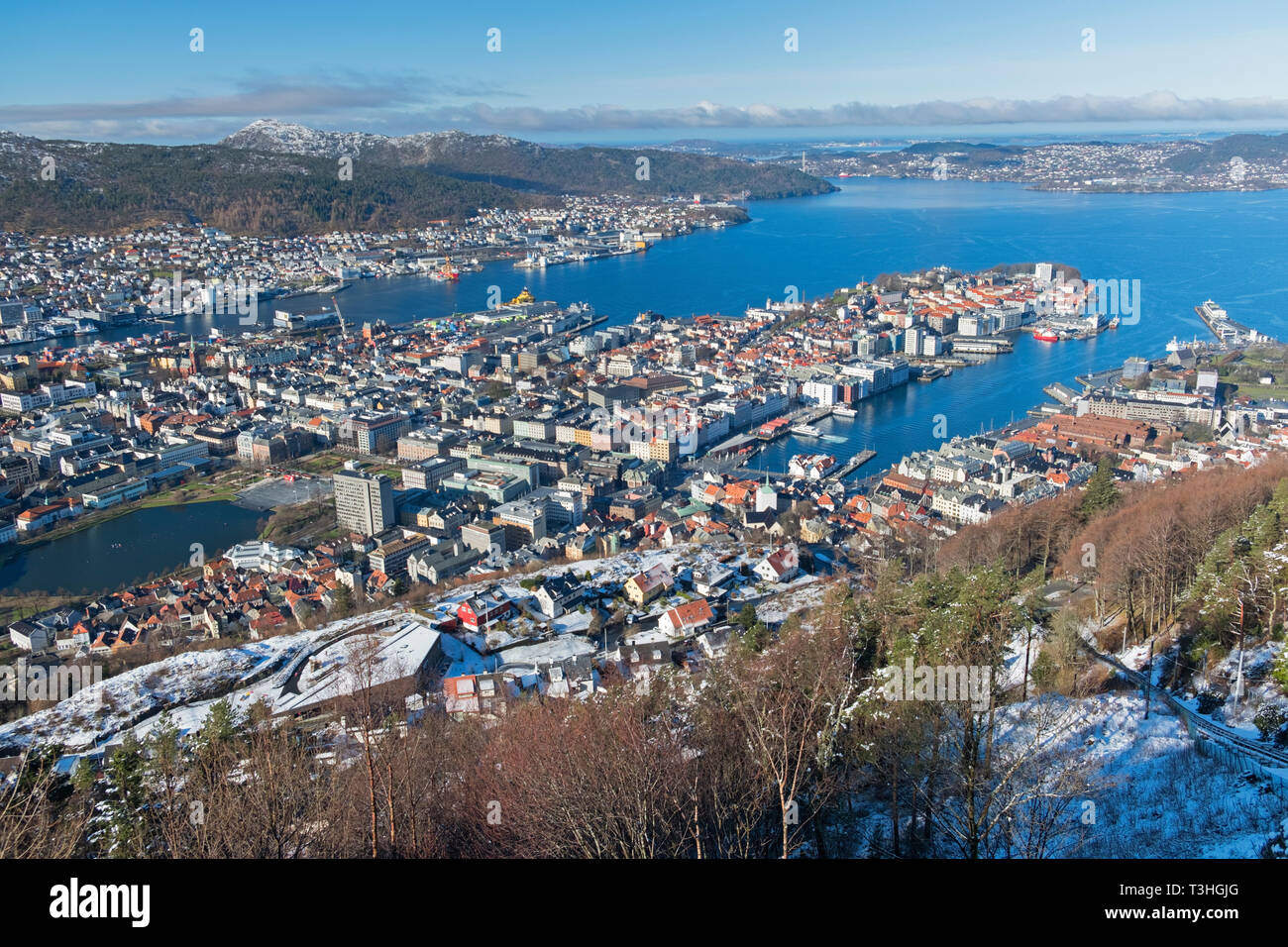 Norway mount floyen view hi-res stock photography and images - Alamy