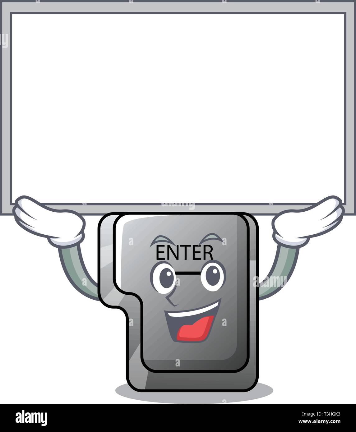 Up board button enter in the shape mascot Stock Vector Image & Art - Alamy