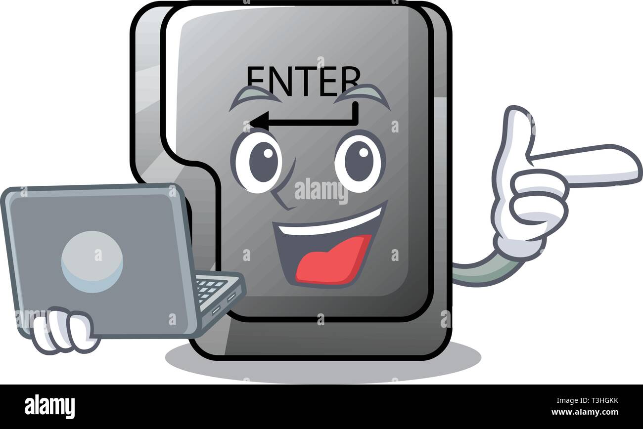 Computer keyboard enter button in Stock Vector Images - Alamy
