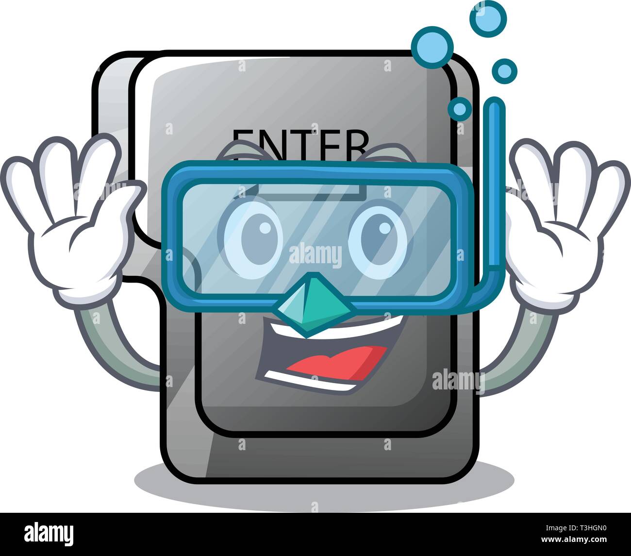Diving button enter on a keyboard character Stock Vector Image & Art ...
