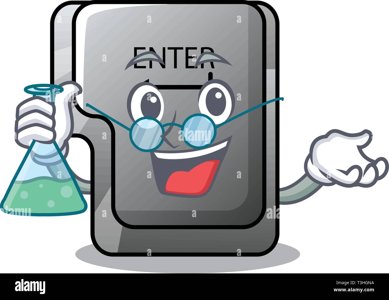 Professor button enter on a keyboard character Stock Vector Image & Art ...