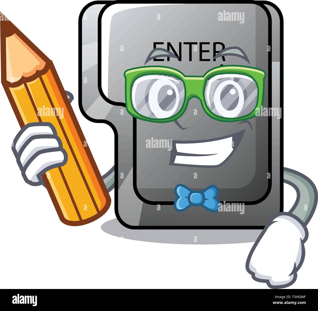 Student button enter on a keyboard character Stock Vector Image & Art ...