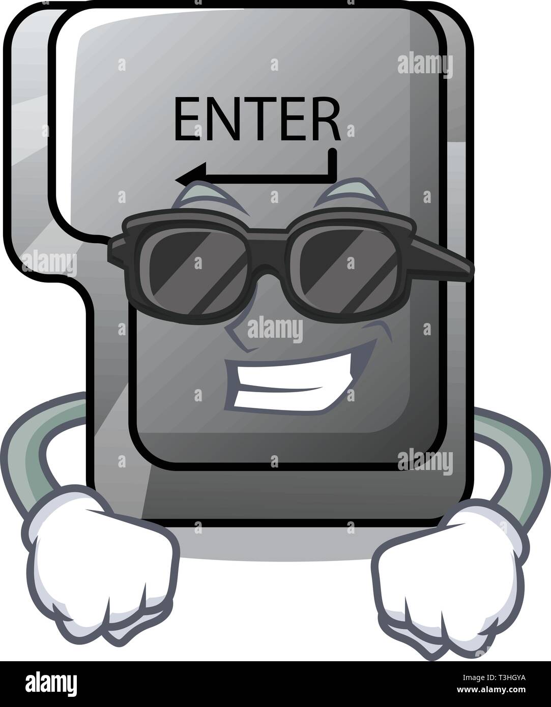 Super cool button enter on a keyboard character Stock Vector Image ...