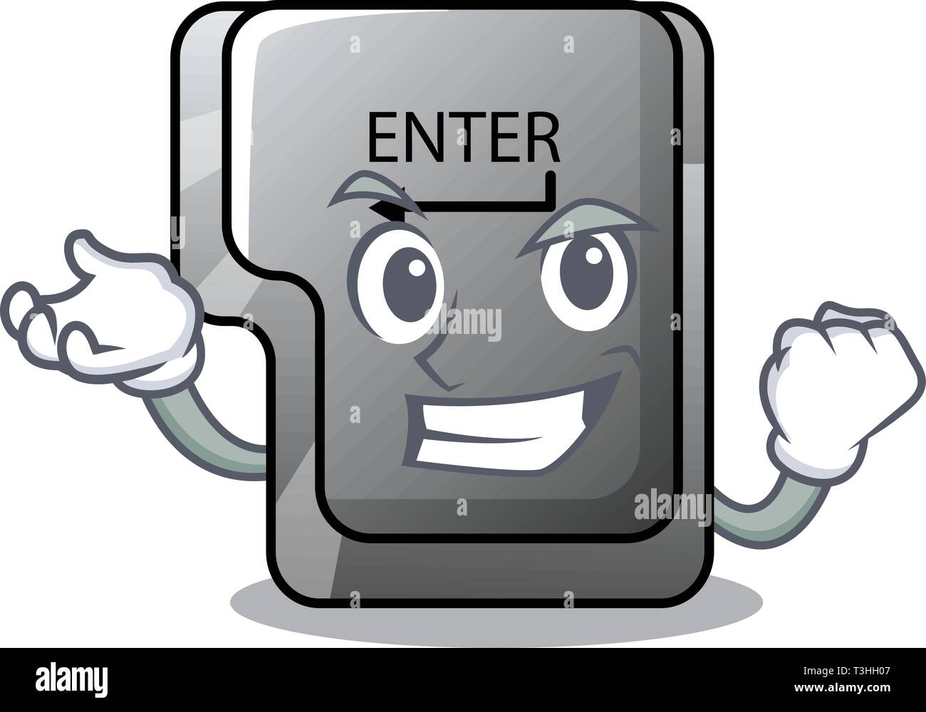 Successful button enter on a keyboard character Stock Vector Image ...