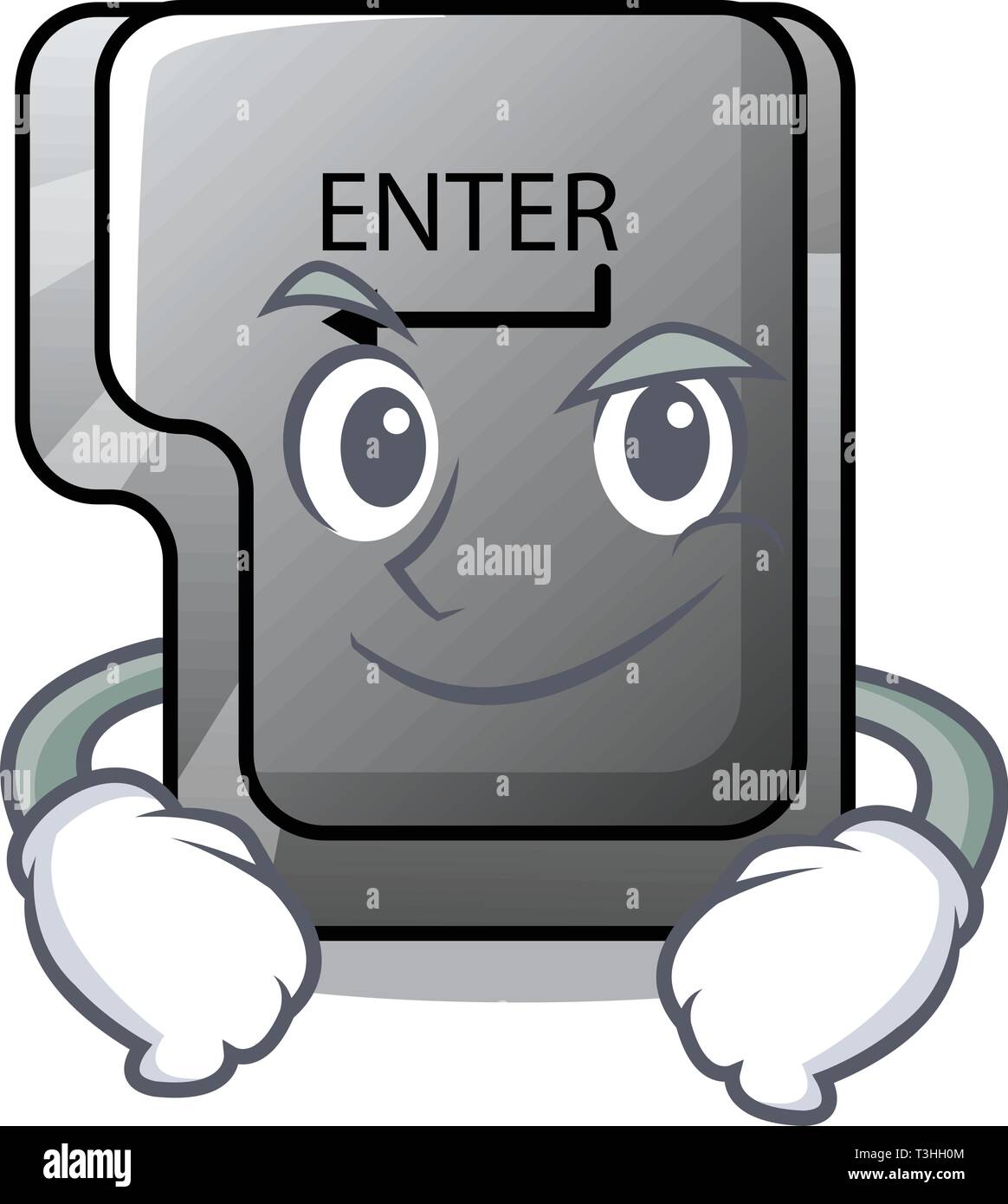 Smirking button enter on a keyboard character Stock Vector Image & Art ...