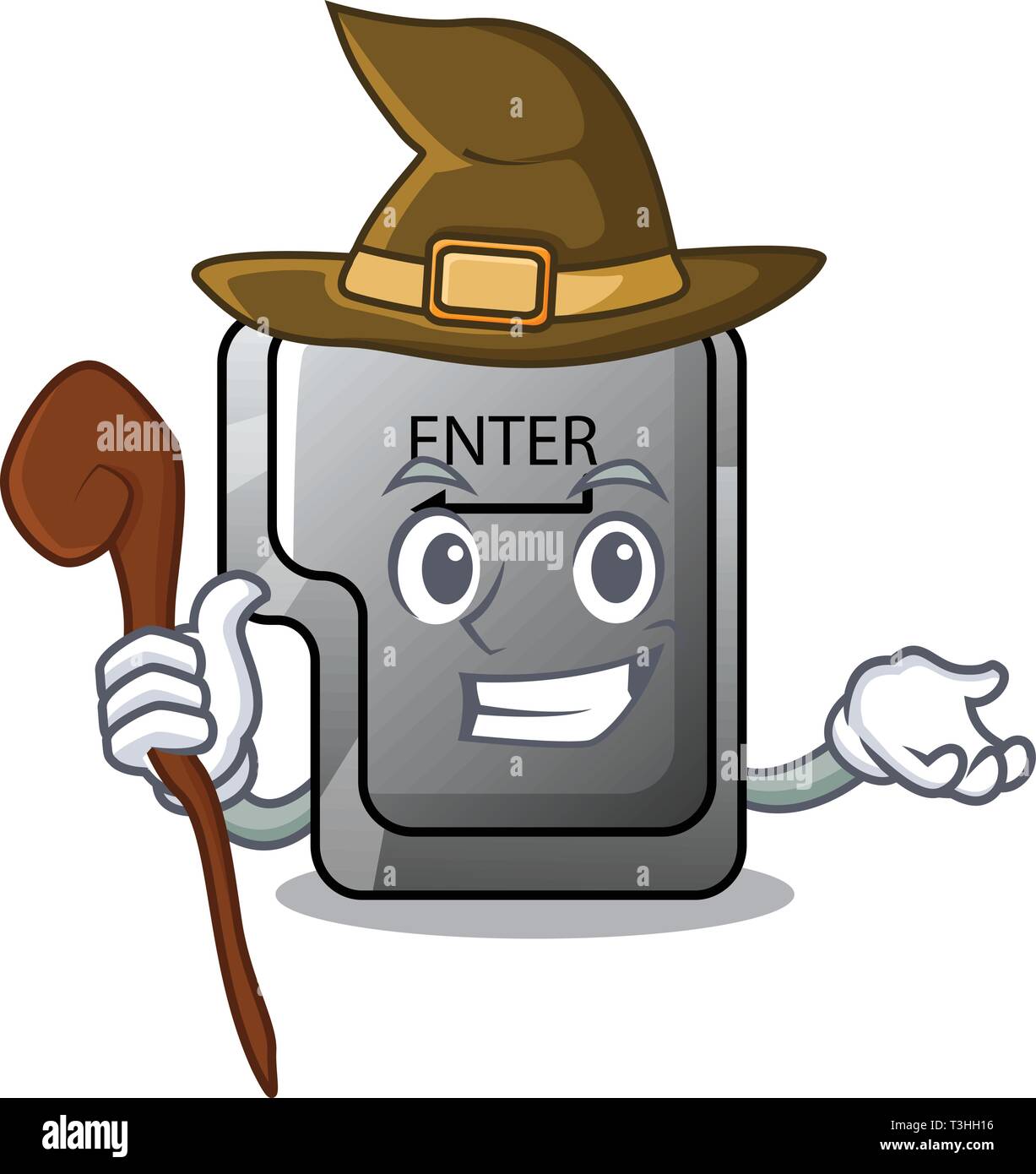 Witch button enter isolated in the cartoon Stock Vector Image & Art - Alamy