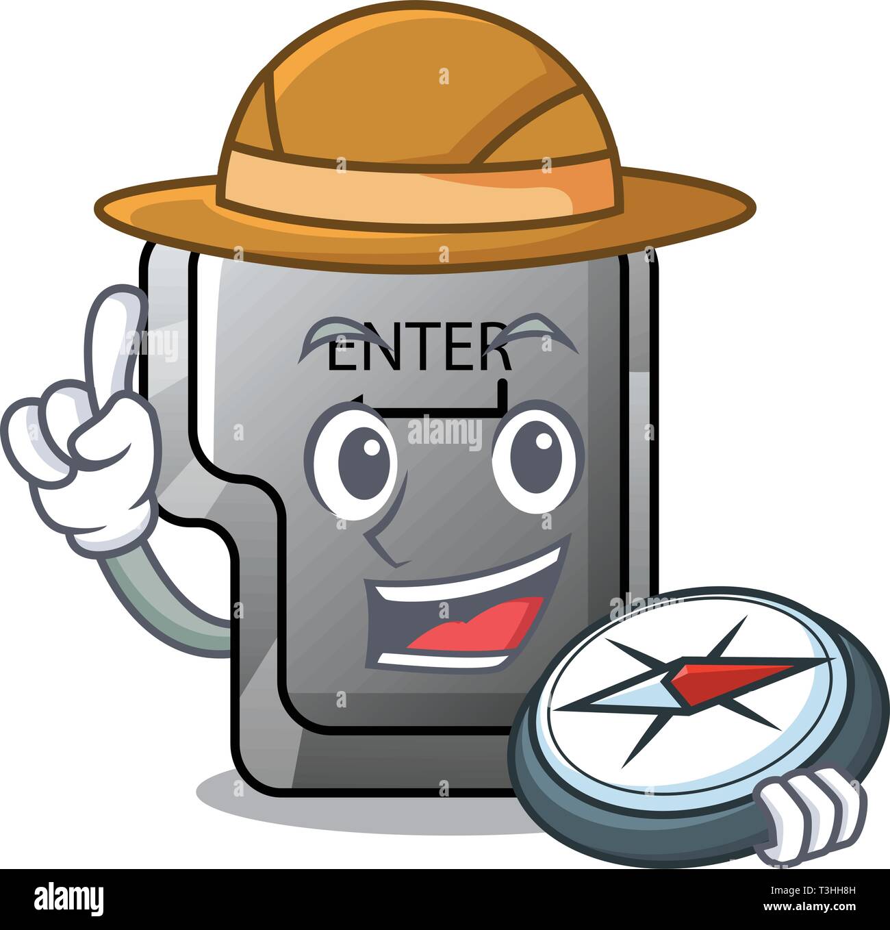 Explorer button enter isolated in the cartoon Stock Vector Image & Art ...