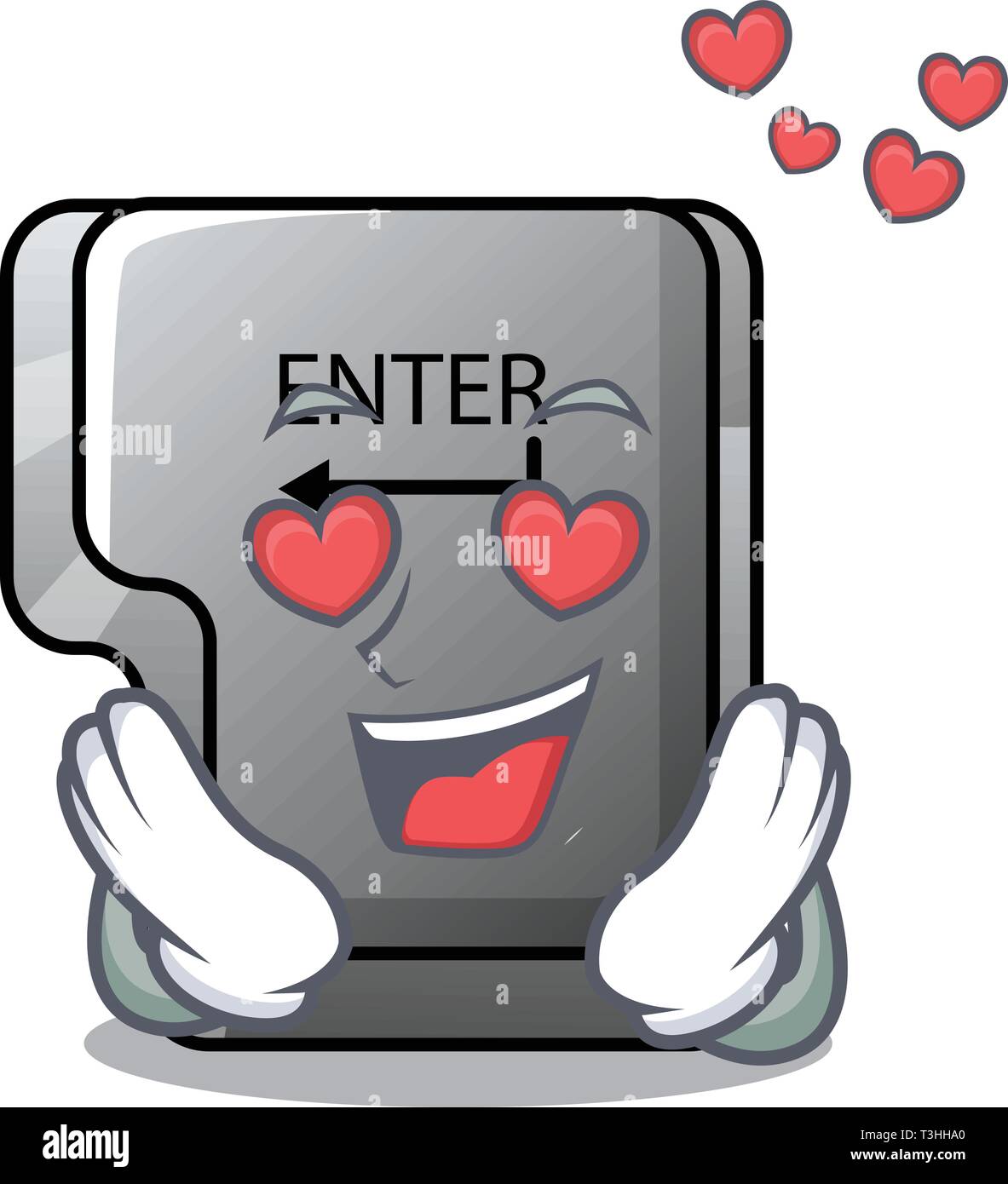 In love button enter isolated in the cartoon Stock Vector Image & Art ...