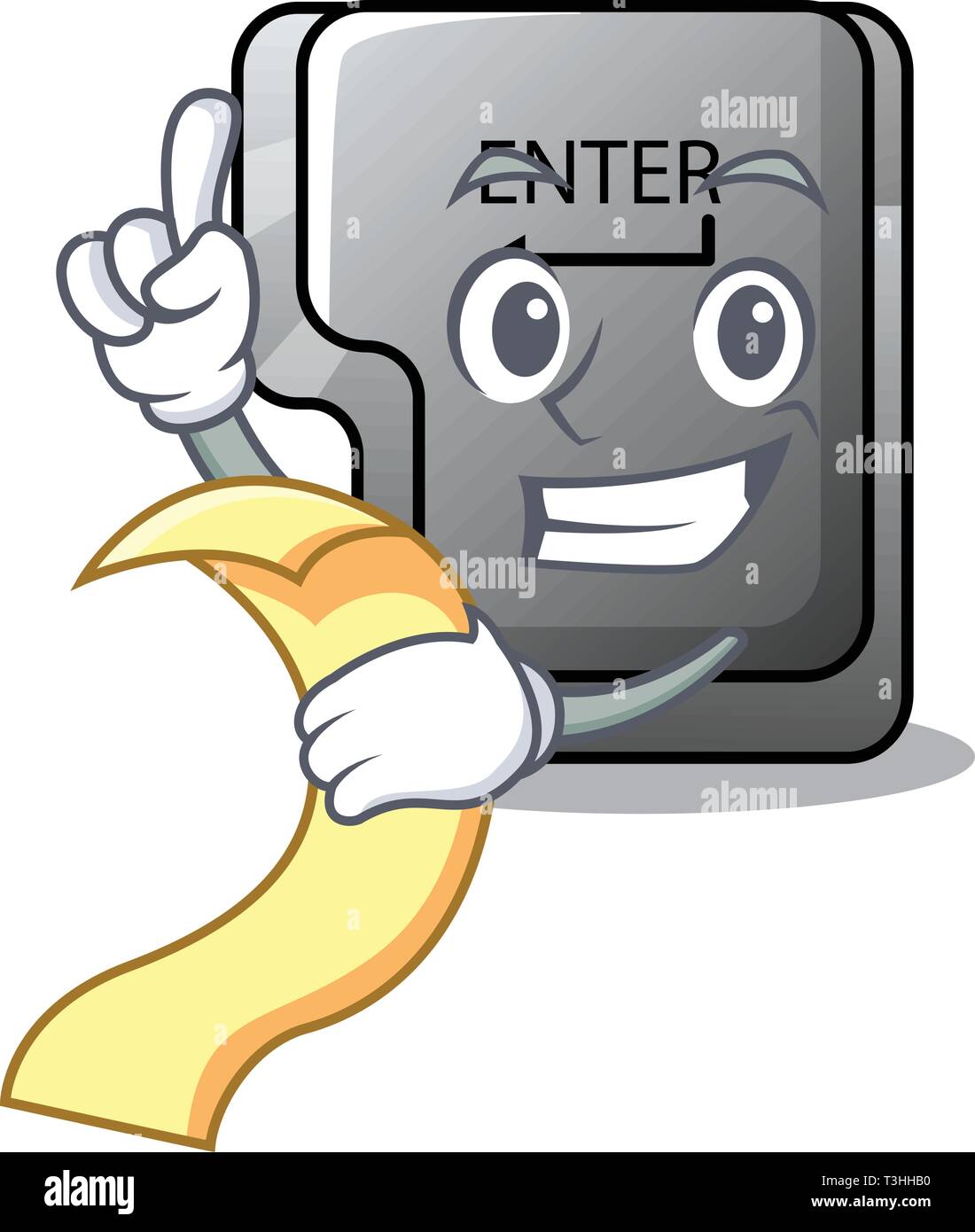 Menu key character cartoon hi-res stock photography and images - Alamy