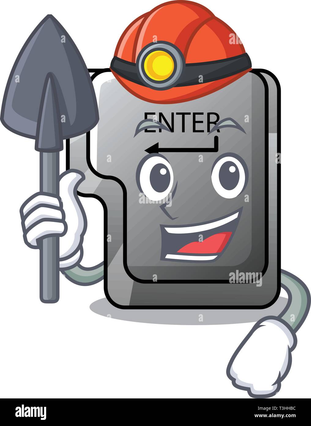 Miner button enter isolated in the cartoon Stock Vector Image & Art - Alamy