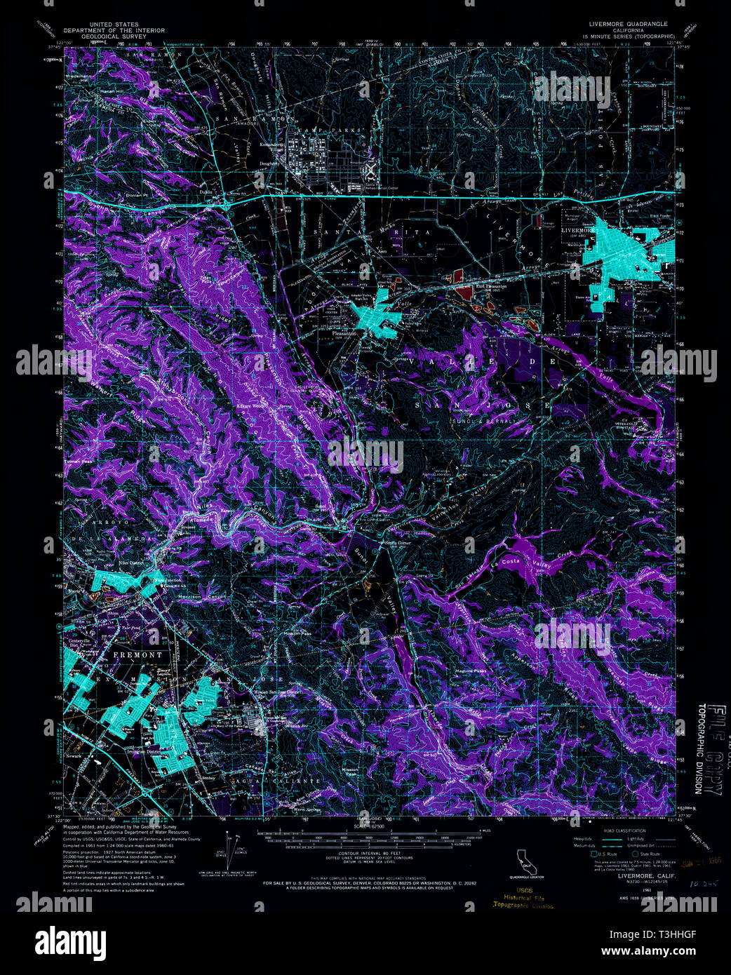 Map of livermore hi-res stock photography and images - Alamy