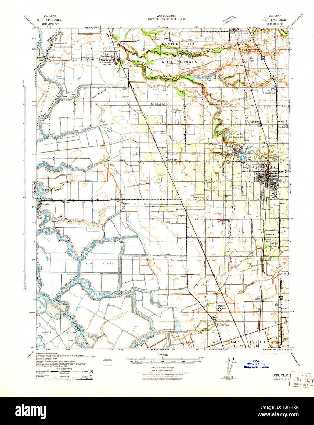 Map of lodi hi-res stock photography and images - Alamy