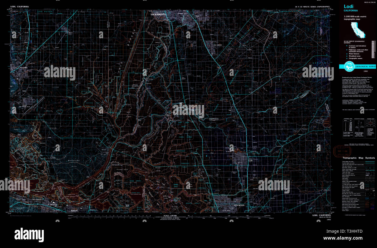 Map of lodi hi-res stock photography and images - Alamy
