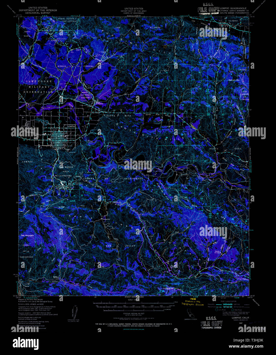 Lompoc california map hi-res stock photography and images - Alamy