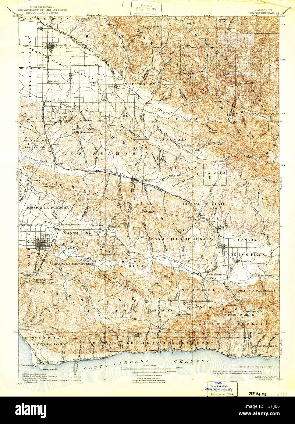 Lompoc california map hi-res stock photography and images - Alamy