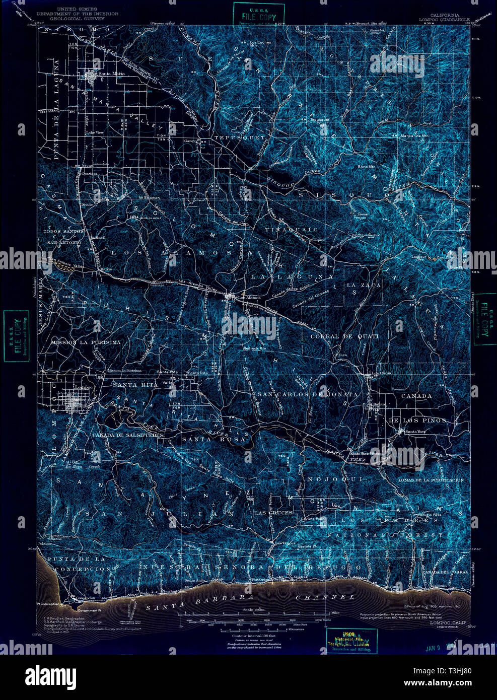 Lompoc california map hi-res stock photography and images - Alamy