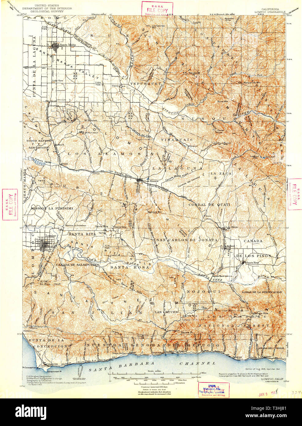 Map of lompoc hi-res stock photography and images - Alamy