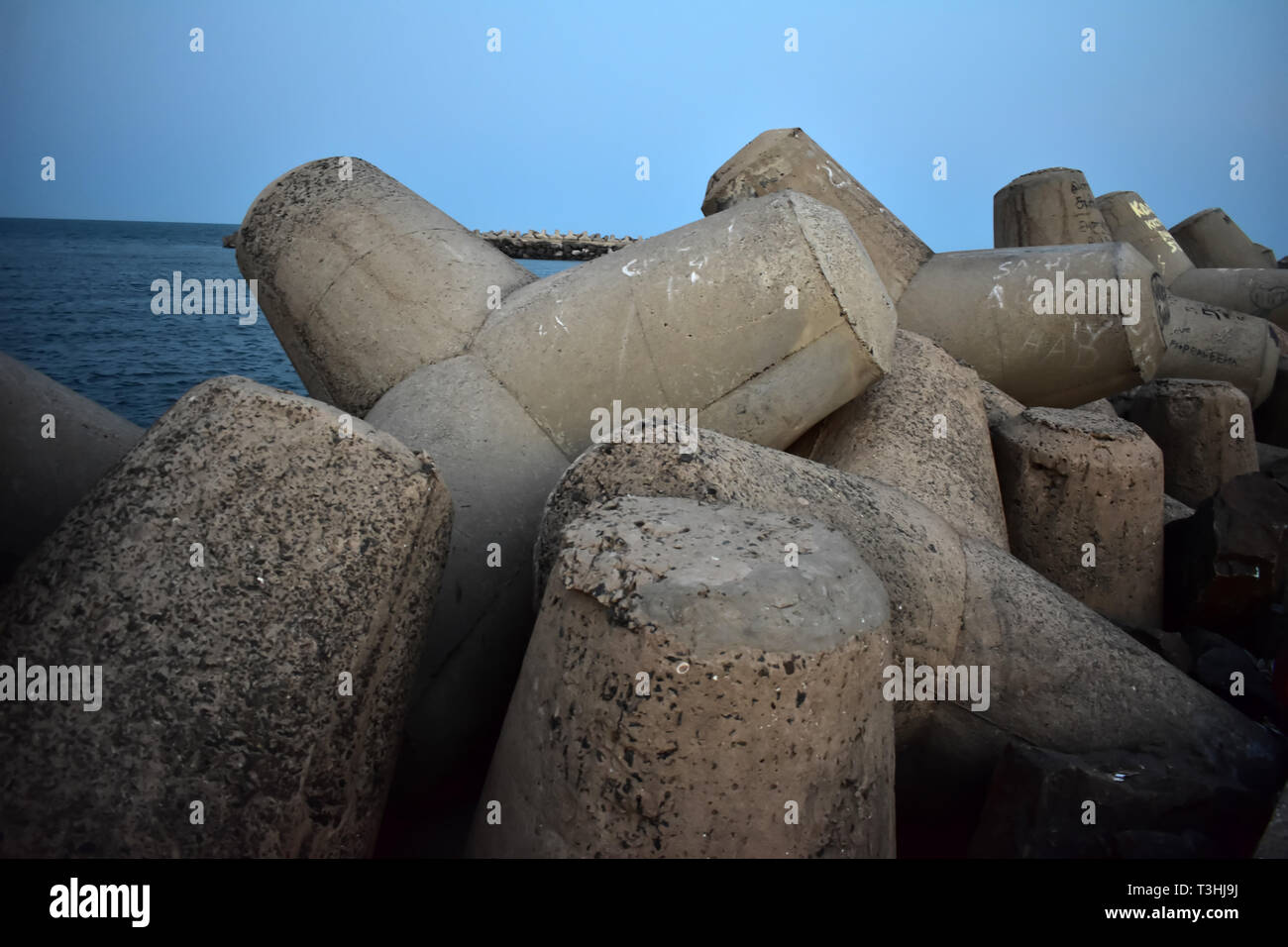 Kasimedu Pier- Beach Stock Photo - Alamy