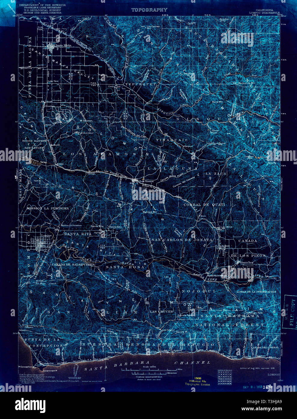 Lompoc map hi-res stock photography and images - Alamy