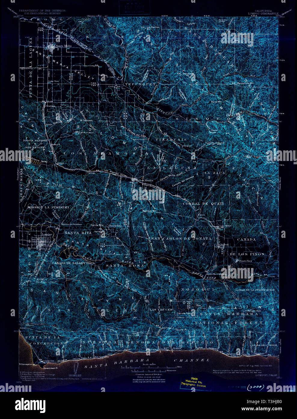 Lompoc california map hi-res stock photography and images - Alamy