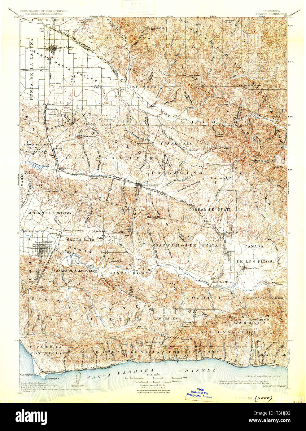 Lompoc california map hi-res stock photography and images - Alamy
