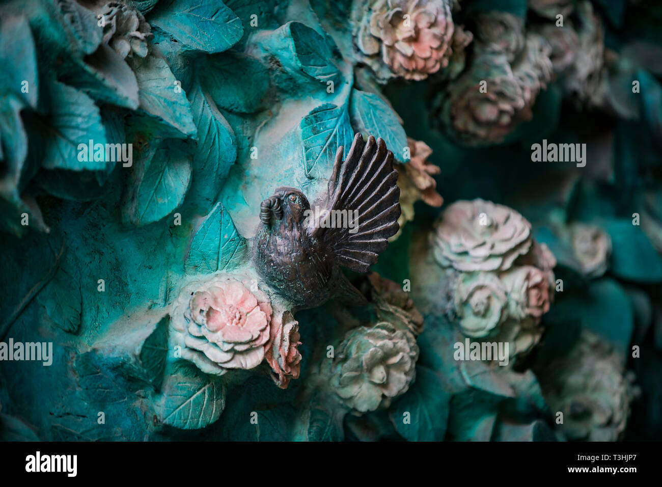 BARCELONA, SPAIN - 13 JANUARY 2018: Elements of insects, flowers, birds ...