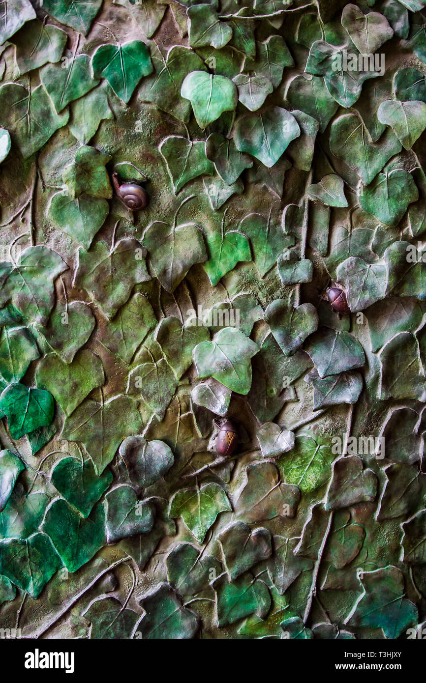 BARCELONA, SPAIN - 13 JANUARY 2018: Elements of insects, flowers, birds ...