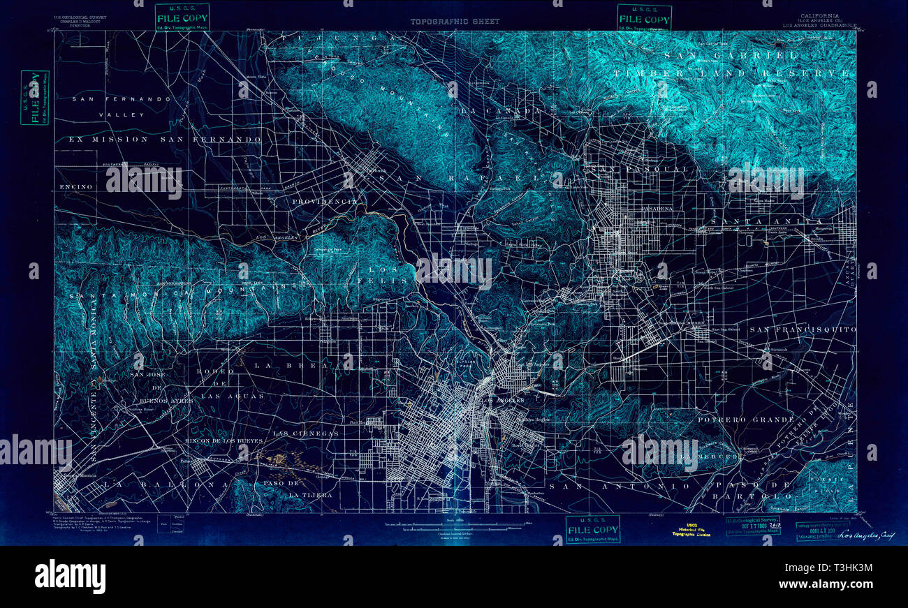 Map of los angeles 1900 hi-res stock photography and images - Alamy
