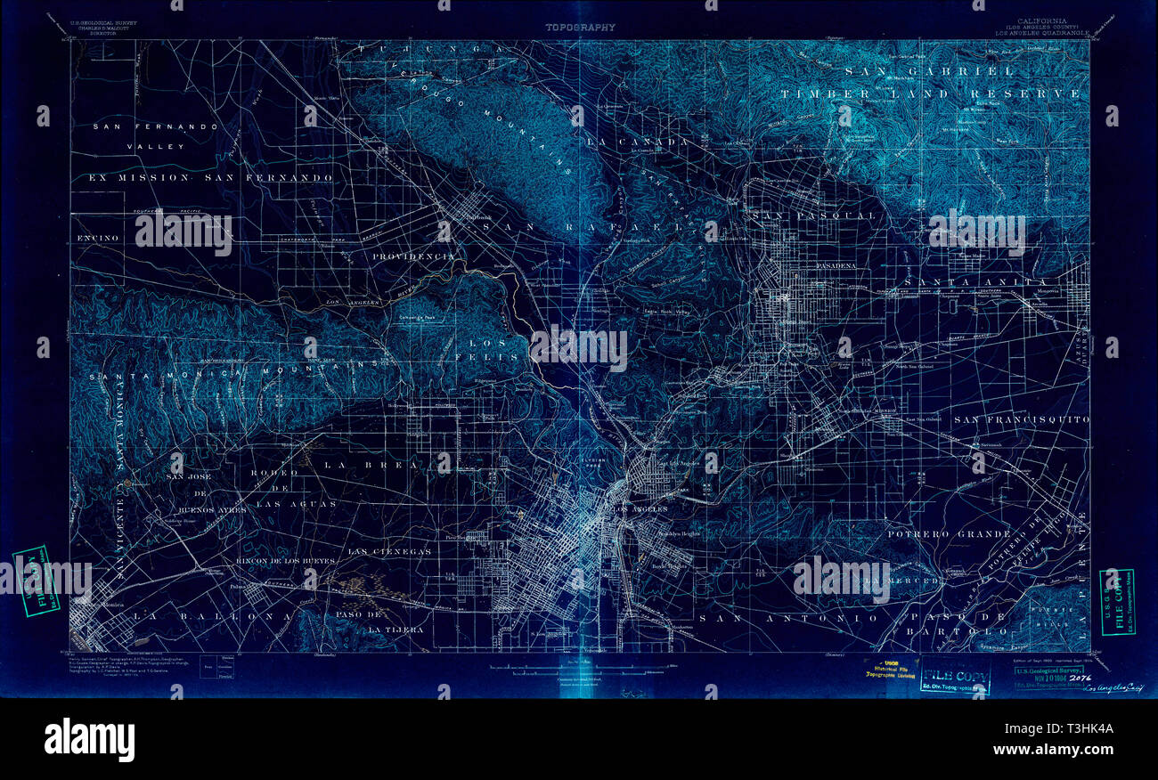 Map of los angeles 1900 hi-res stock photography and images - Alamy