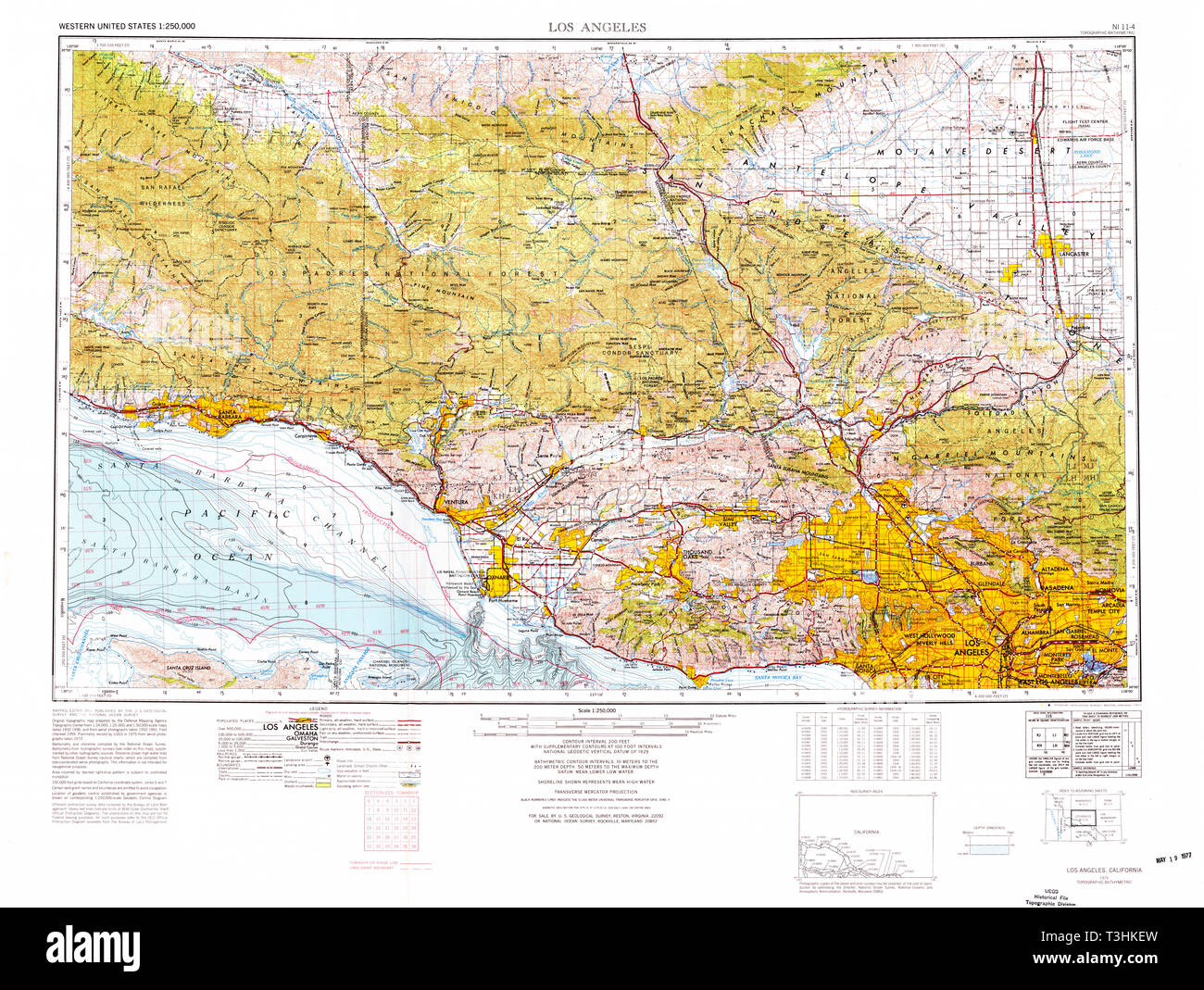 Los angeles map historical hi-res stock photography and images - Alamy
