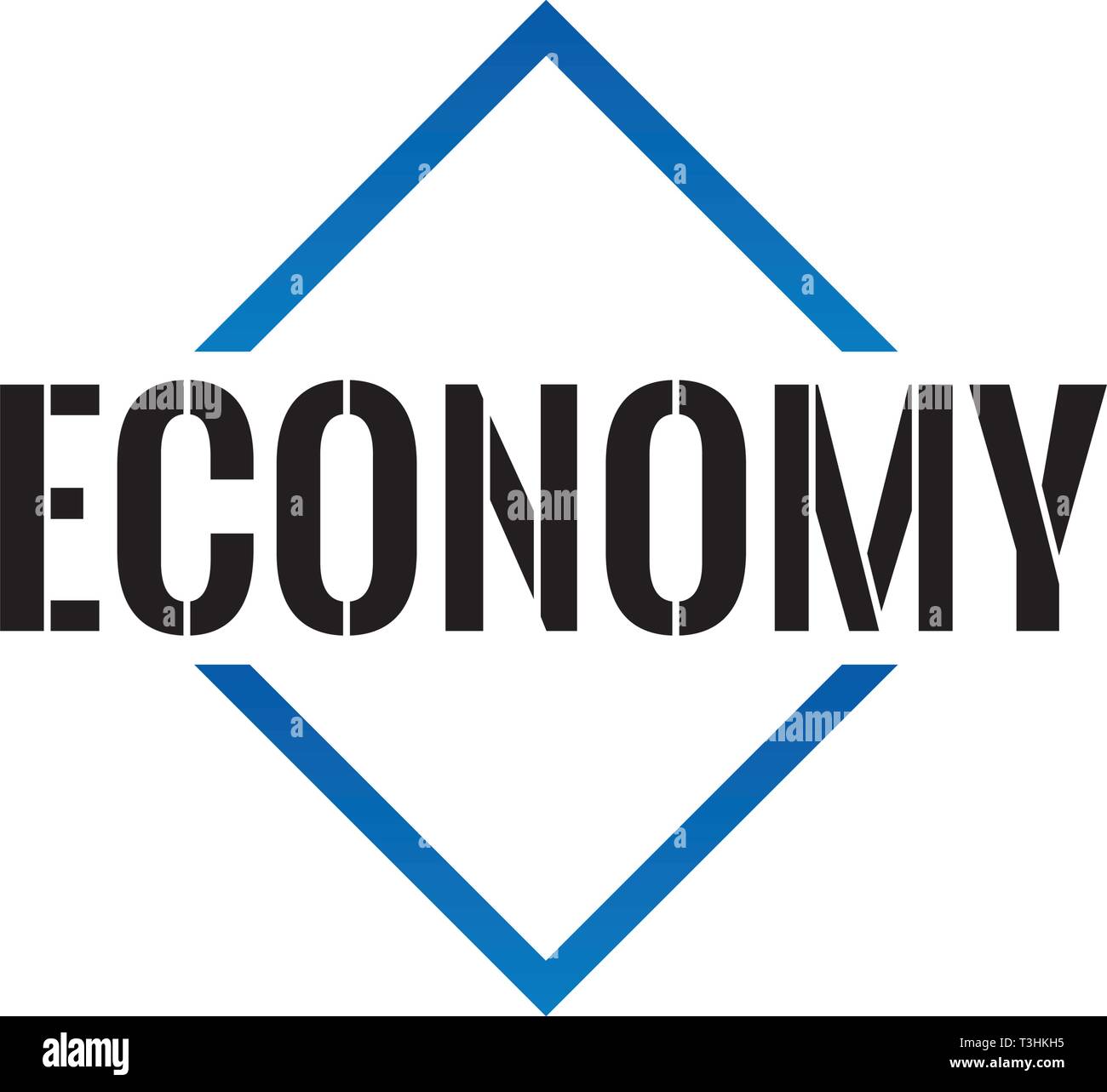 Geometric Triangle Economy Vector Logo Design isolated Stock Vector ...