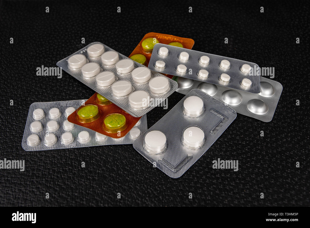 Six different blister Stock Photo - Alamy