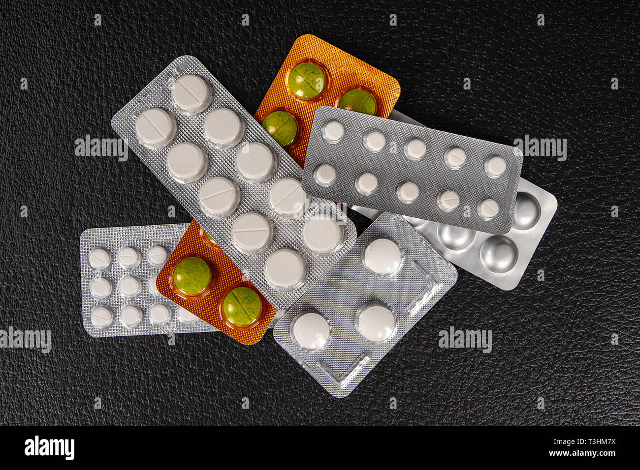 Six different blister Stock Photo - Alamy