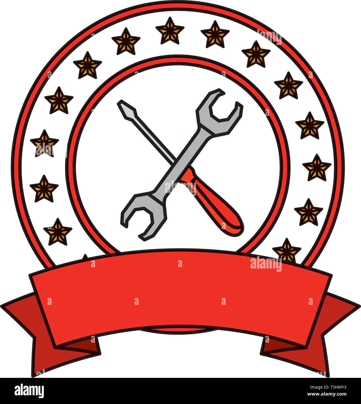 wrench and screwdriver tools emblem Stock Vector Image & Art - Alamy