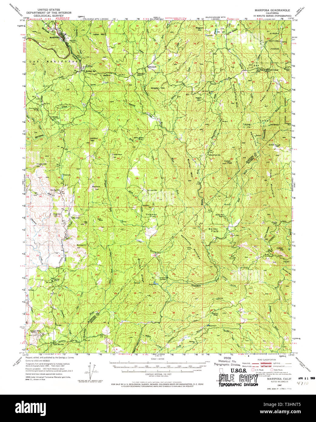 Mariposa map hi-res stock photography and images - Alamy