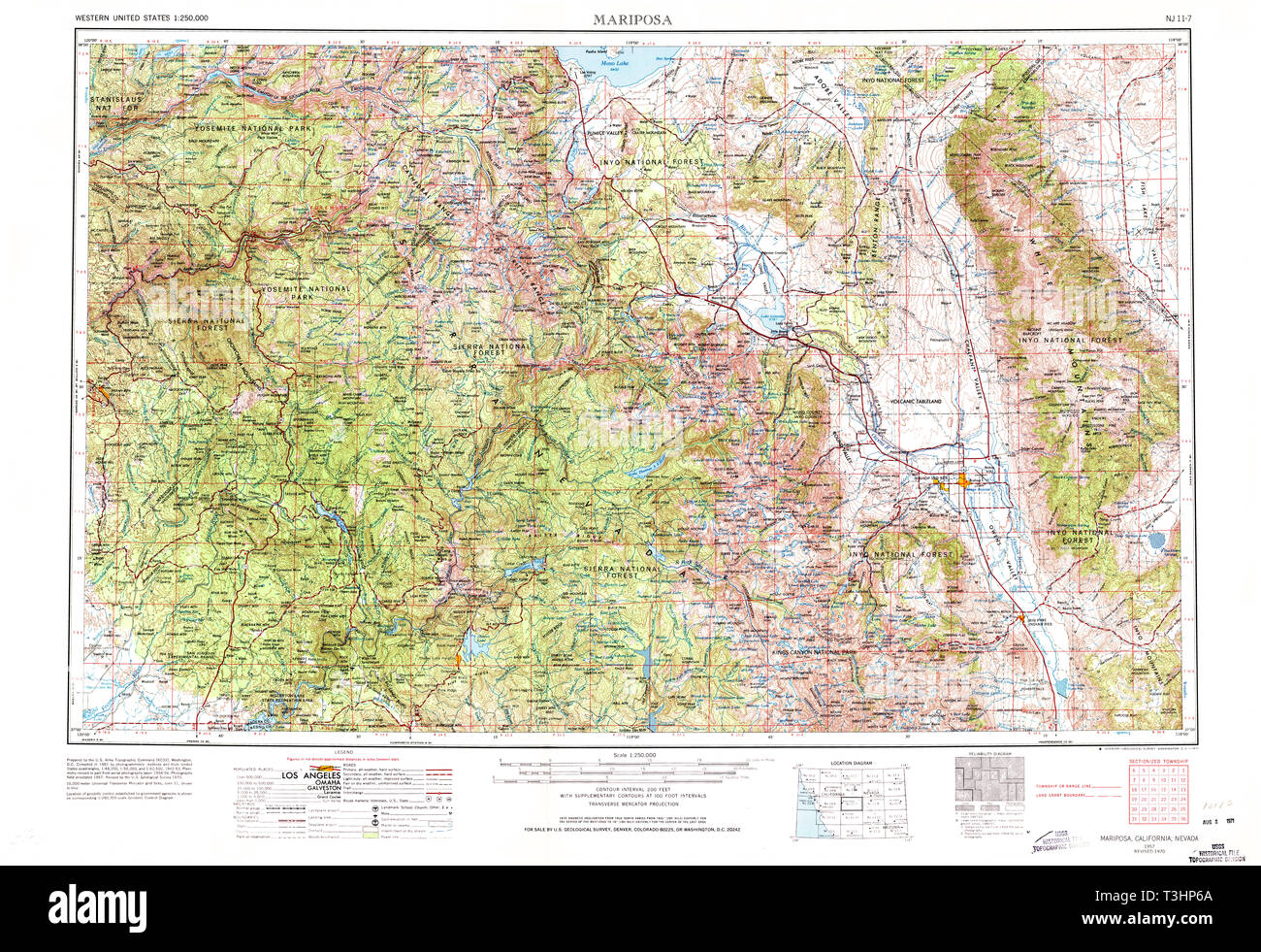 Mariposa california map hi-res stock photography and images - Alamy