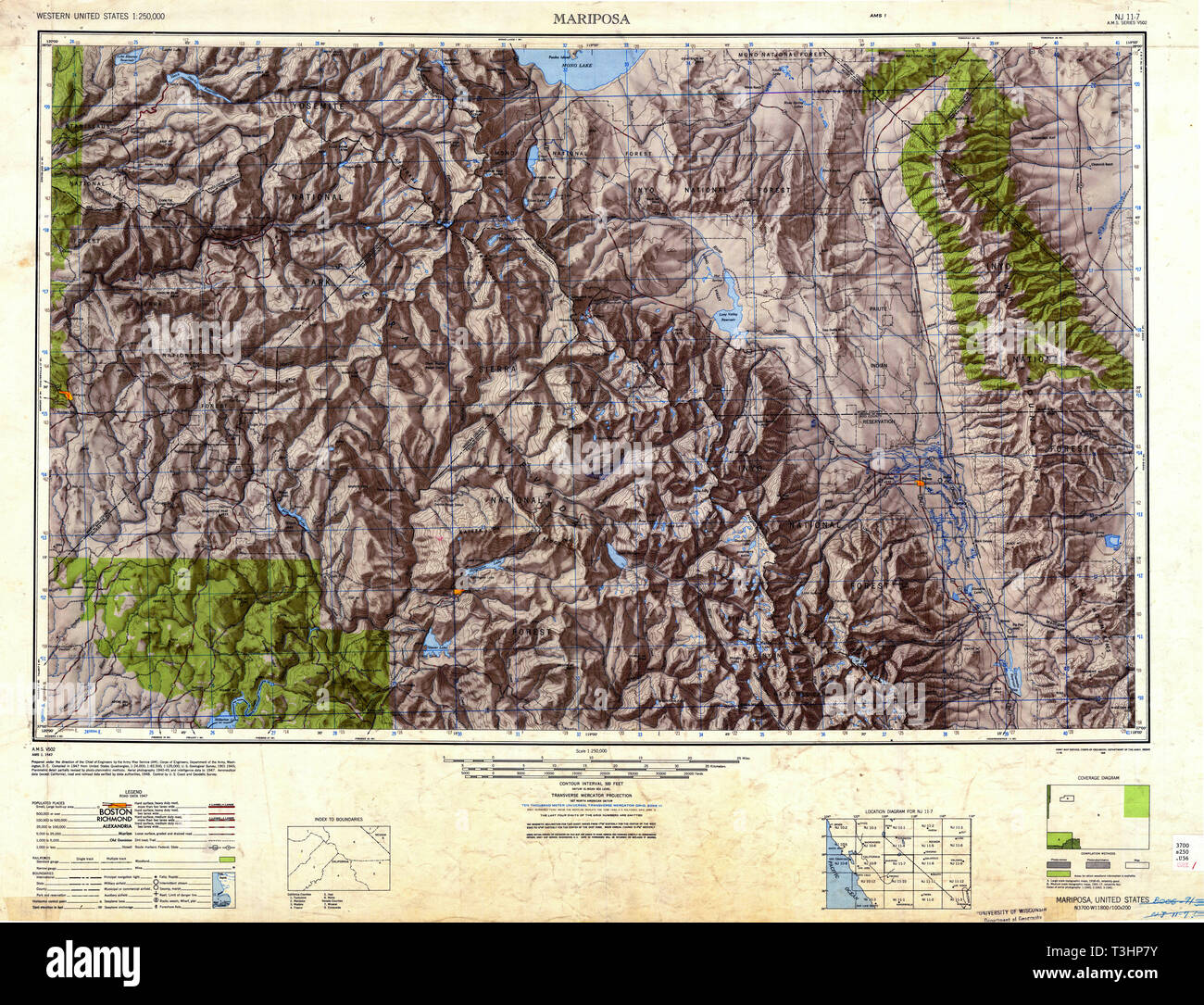 Mariposa map hi-res stock photography and images - Alamy