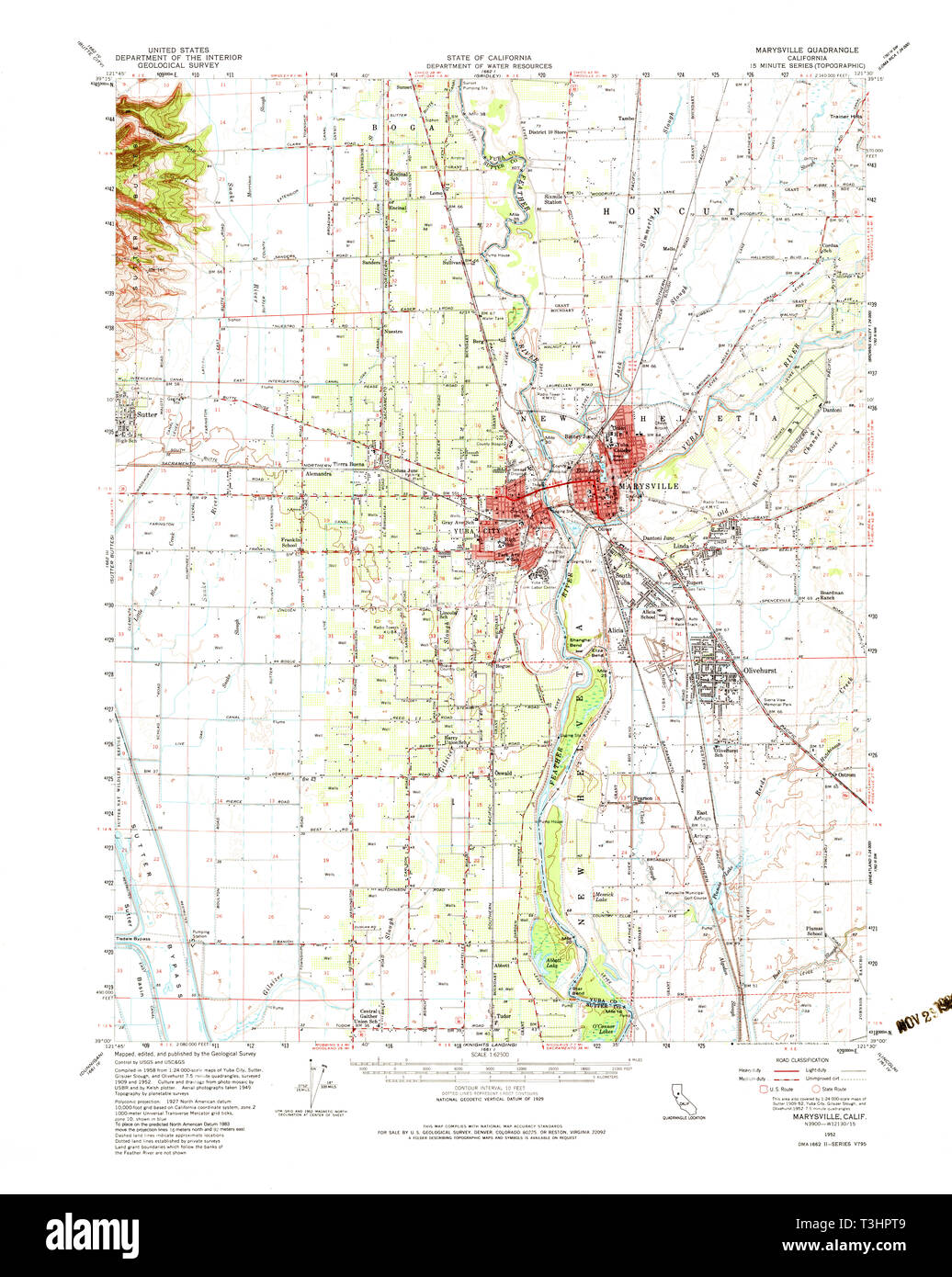 Marysville map hi-res stock photography and images - Alamy