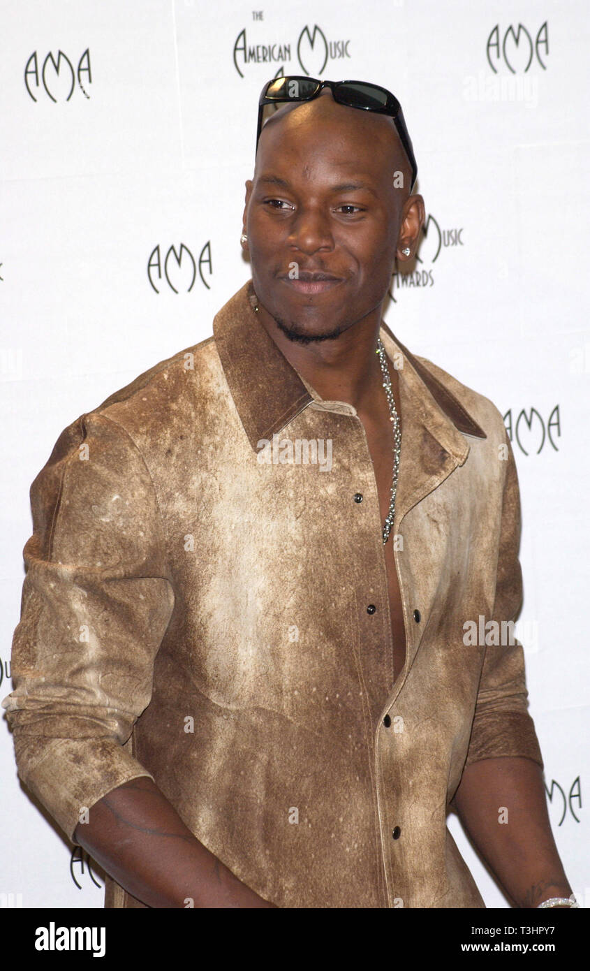 LOS ANGELES, CA. January 09, 2002: Singer TYRESE at the American Music ...
